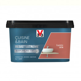 Peinture V33 Cuisine & Bain Resist'Extreme Satin Gris Roche de la ...