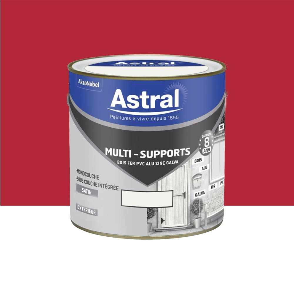 Peinture multi-supports extérieur ASTRAL Rouge Coquelicot pas cher
